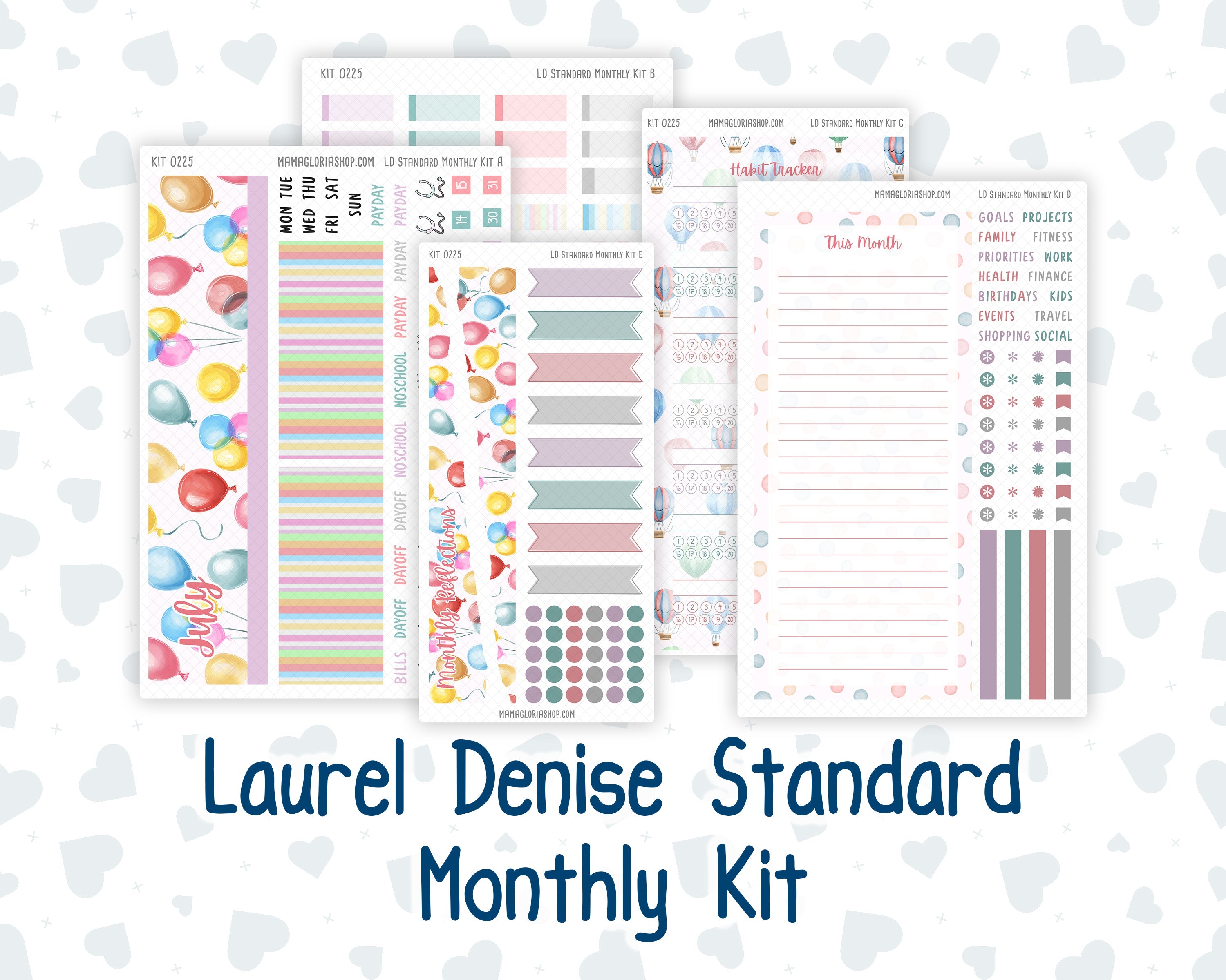 Kit 0225 - Laurel Denise Standard - Monthly Kit - July - Carnival Joy ...