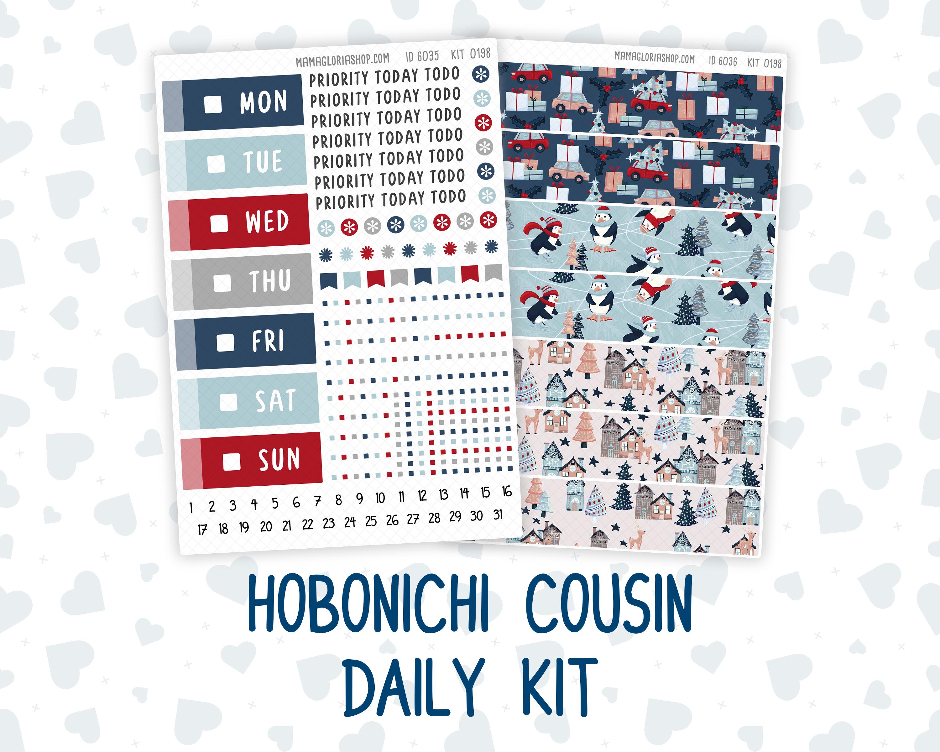 Kit 0198 Hobonichi Cousin – Daily Kit - Holiday Village - December - Christmas – mamagloriashop