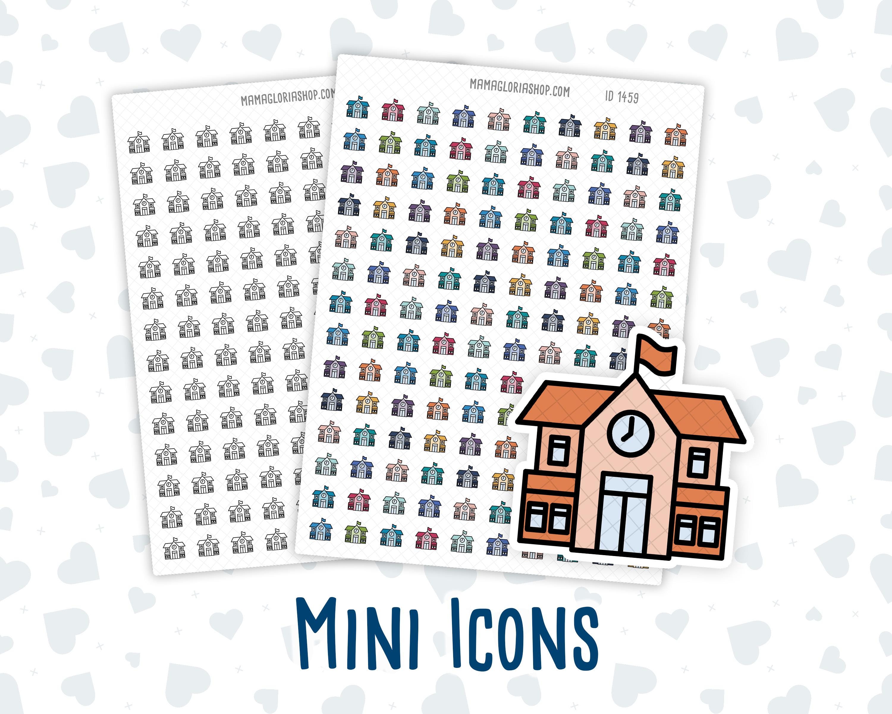 School Building - Classroom Visit - Education- Doodle Icon-Sticker ...