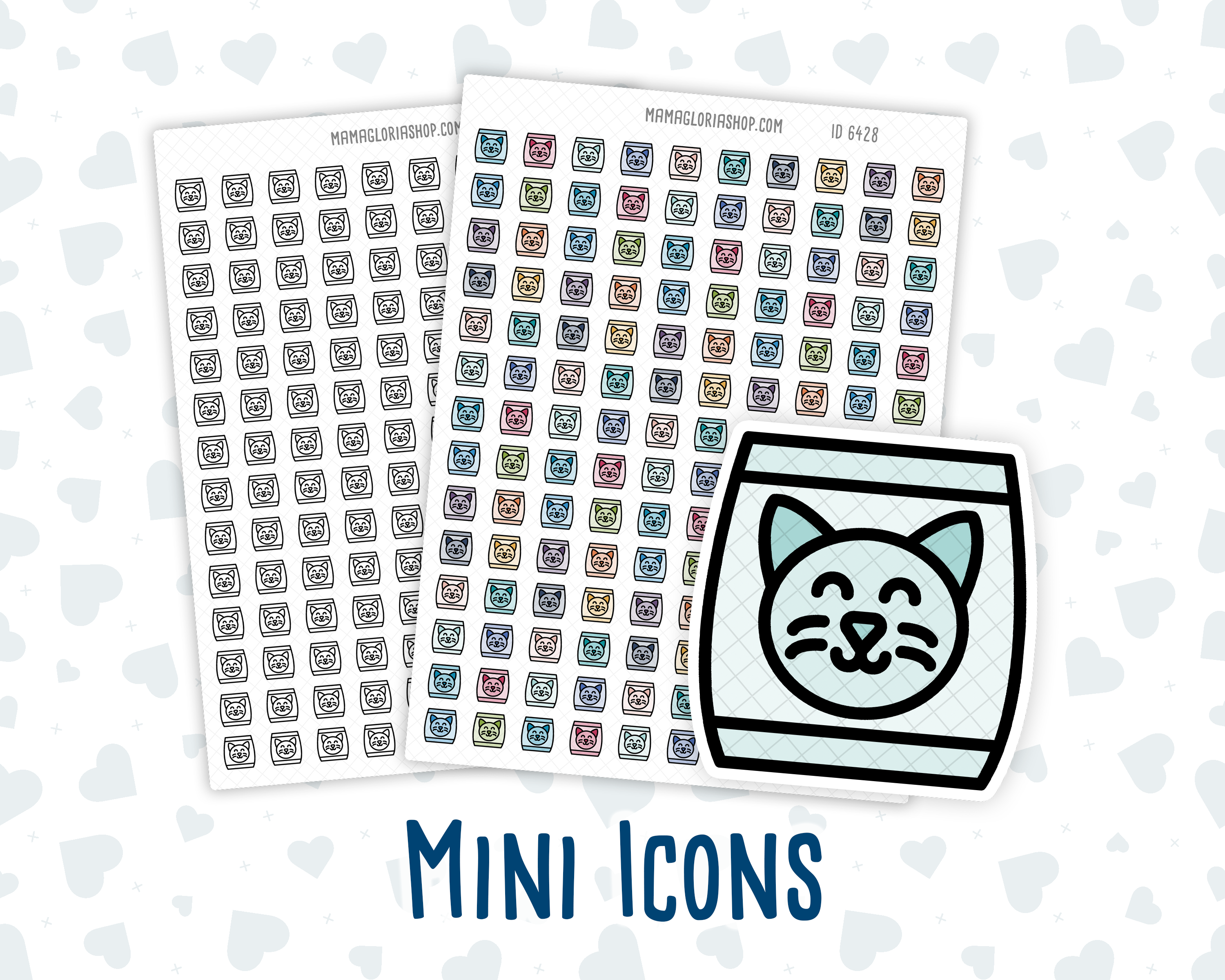 Buy Cat Food - Feeding Reminders - Mini Doodle Icon-Sticker ...