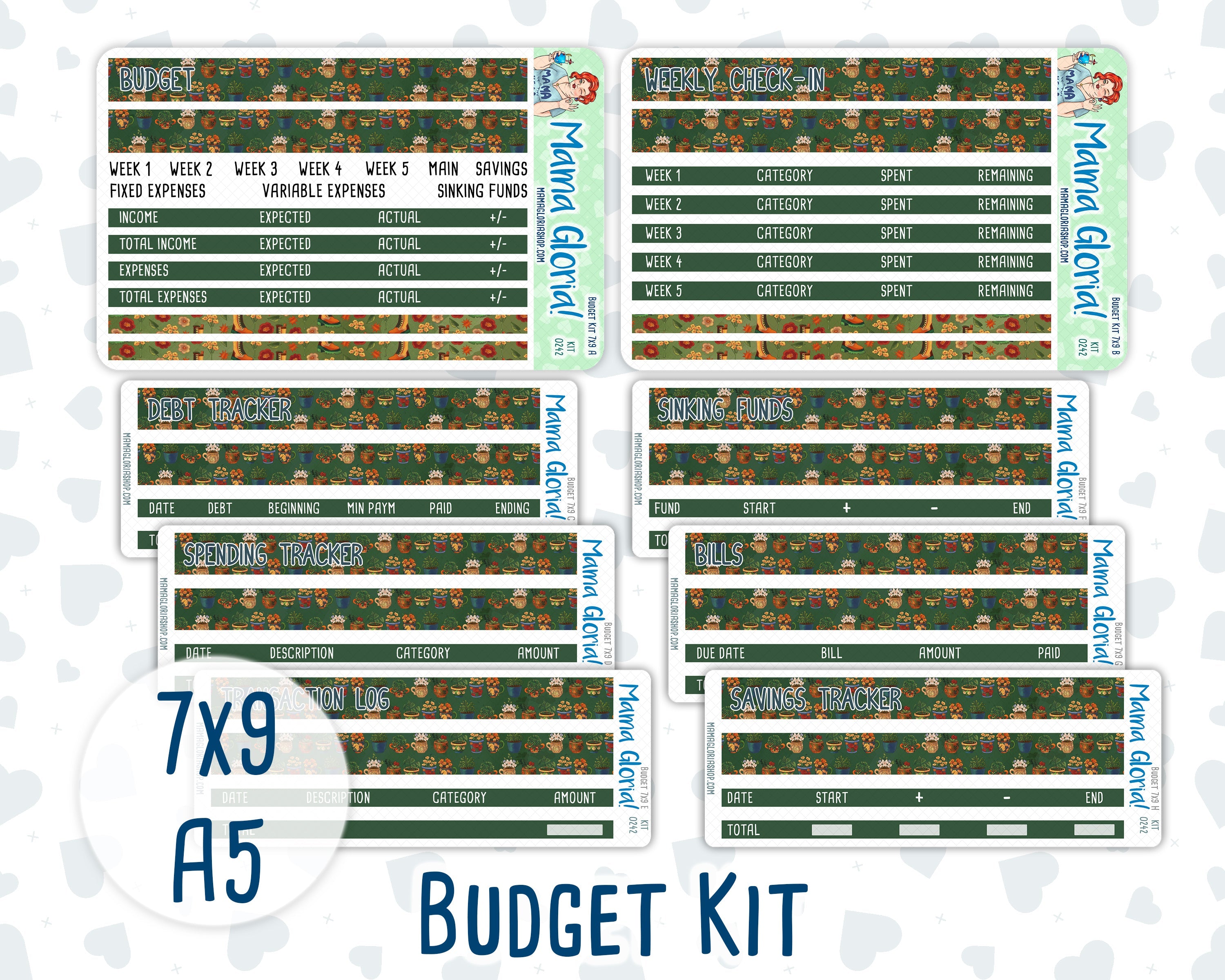 Kit 0242 - Budget - For 7x9 & A5 Planners | Notebooks - November - Cot ...
