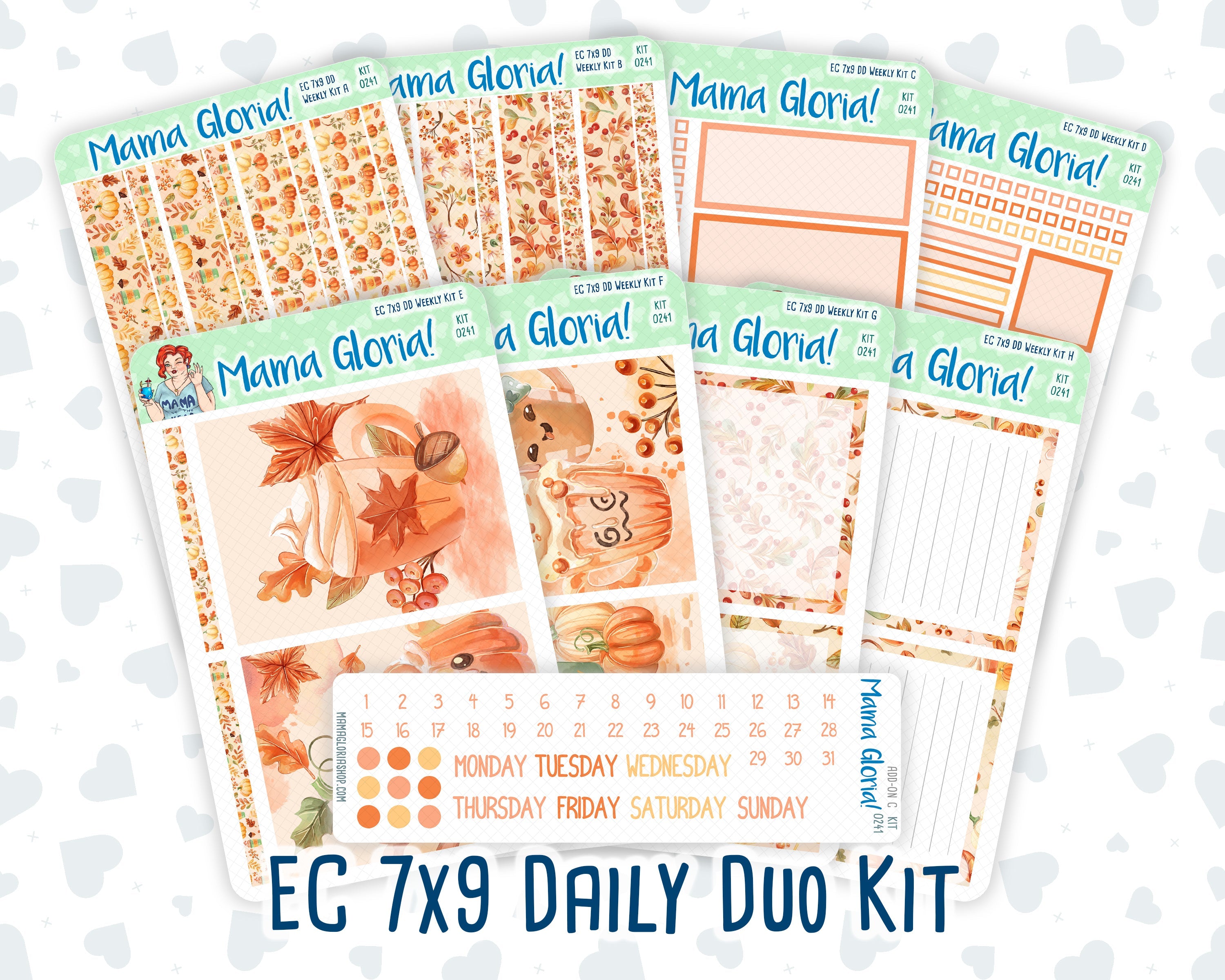 Kit 0241 - 7x9 - Daily Duo - Weekly Kit - November - Pumpkin Latte ...