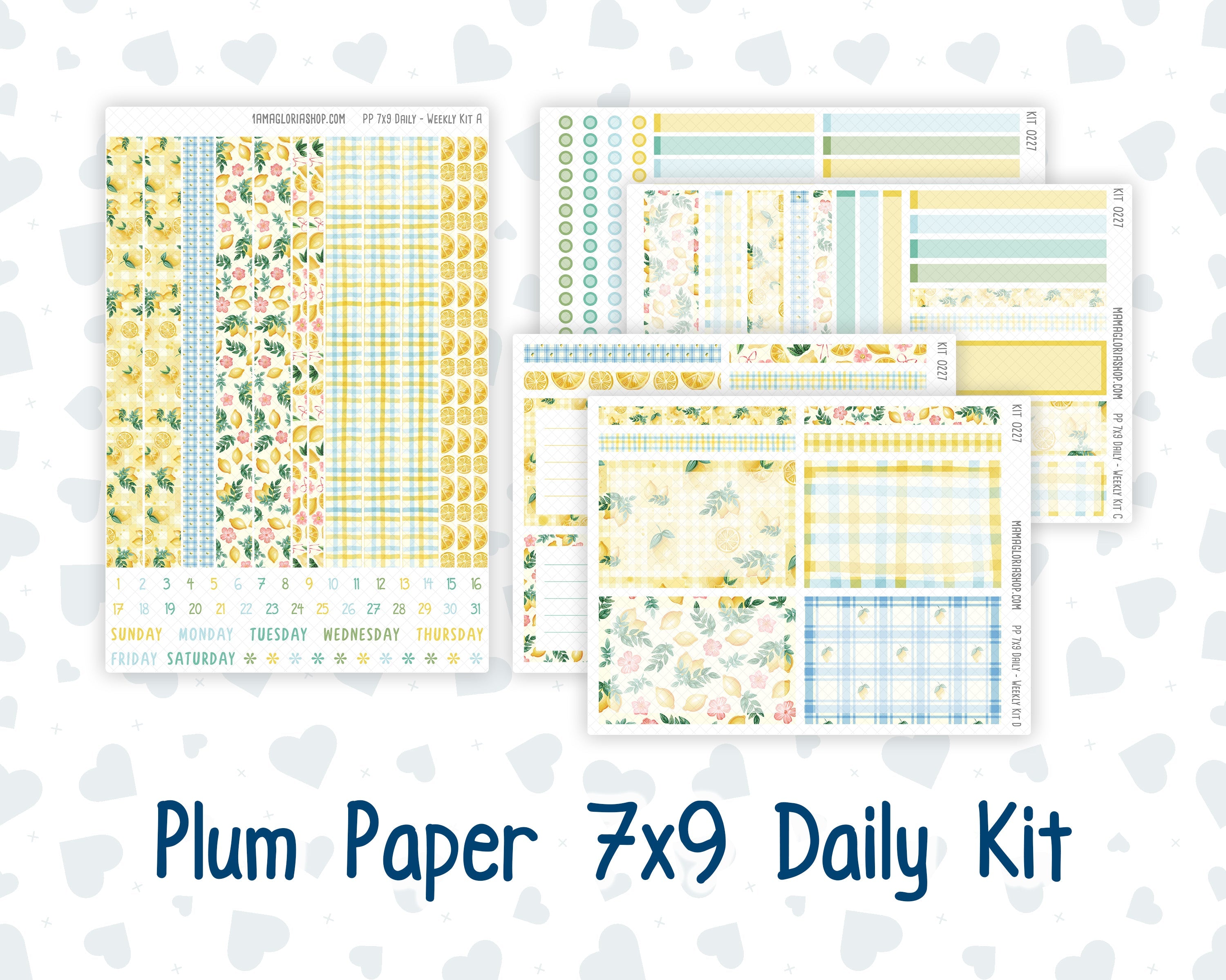 Kit 0227 - 7x9 - Plum Paper Daily - Weekly Kit - July - Lemon Grove ...