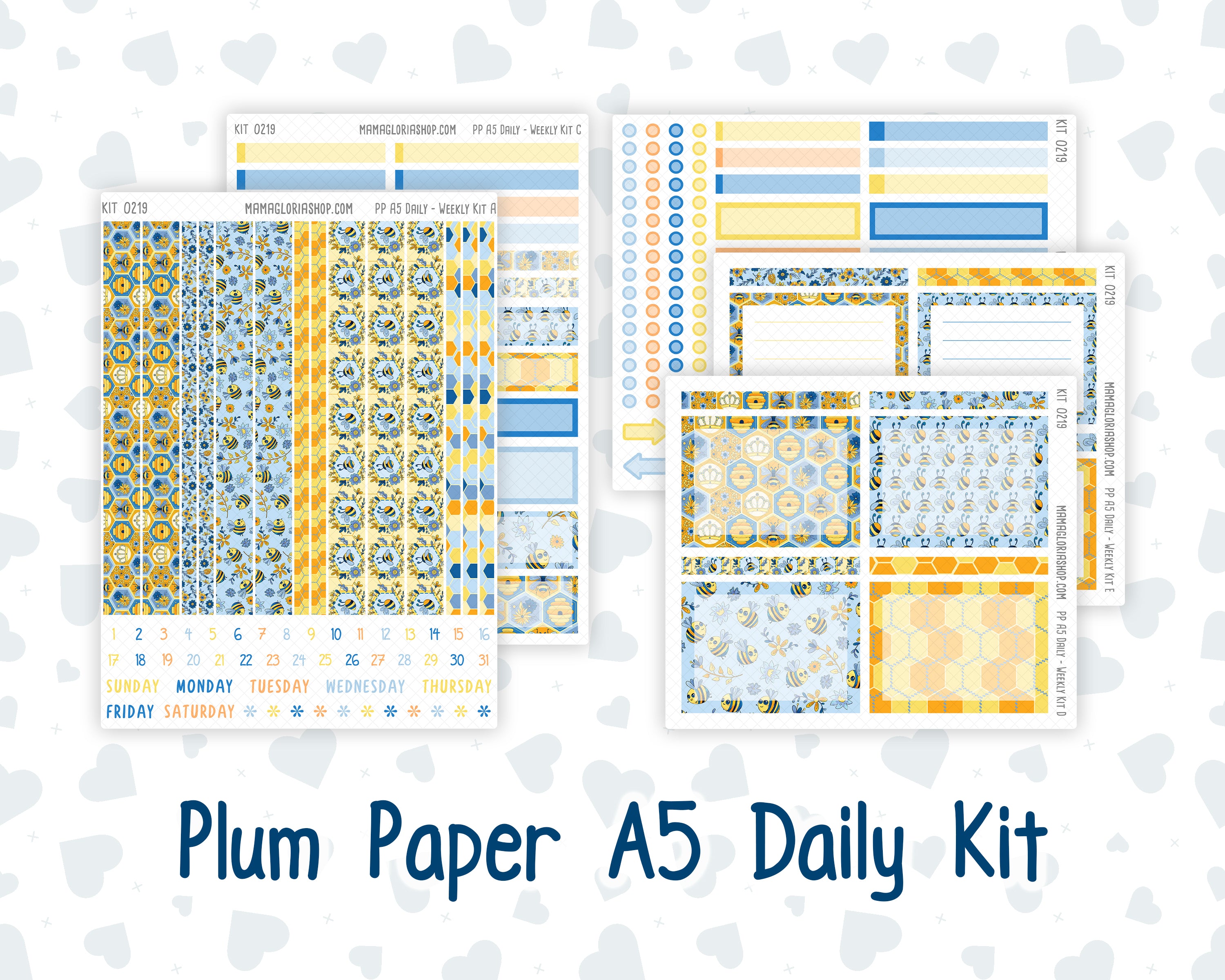 Kit 0219 A5 Plum Paper Daily - Bee's Business- Planner -May ...