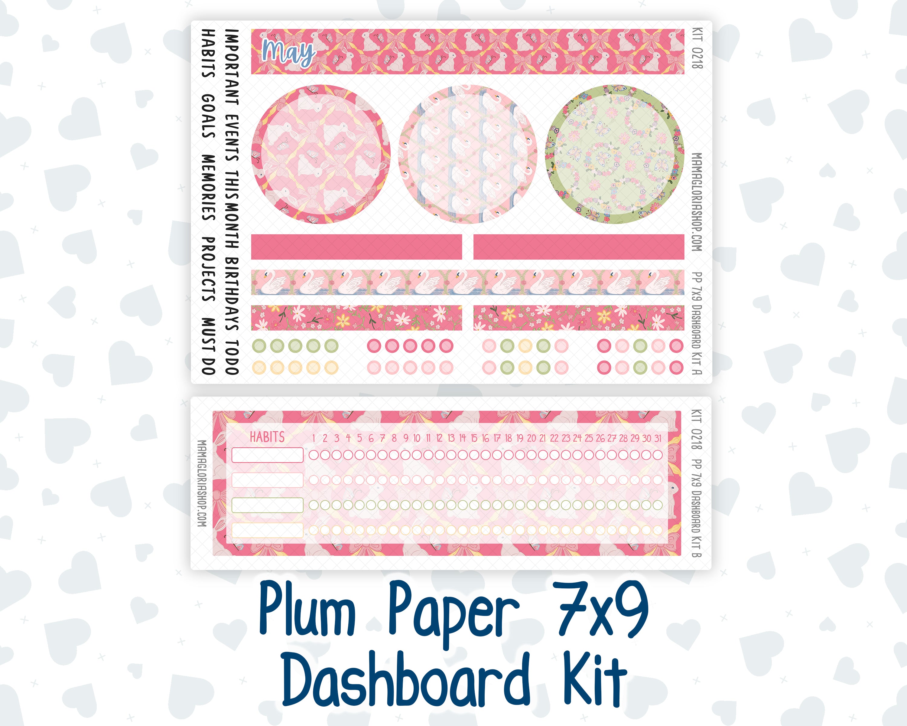 Kit 0218 Plum Paper 7x9 – Dashboard - Mother's Love- May – mamagloriashop