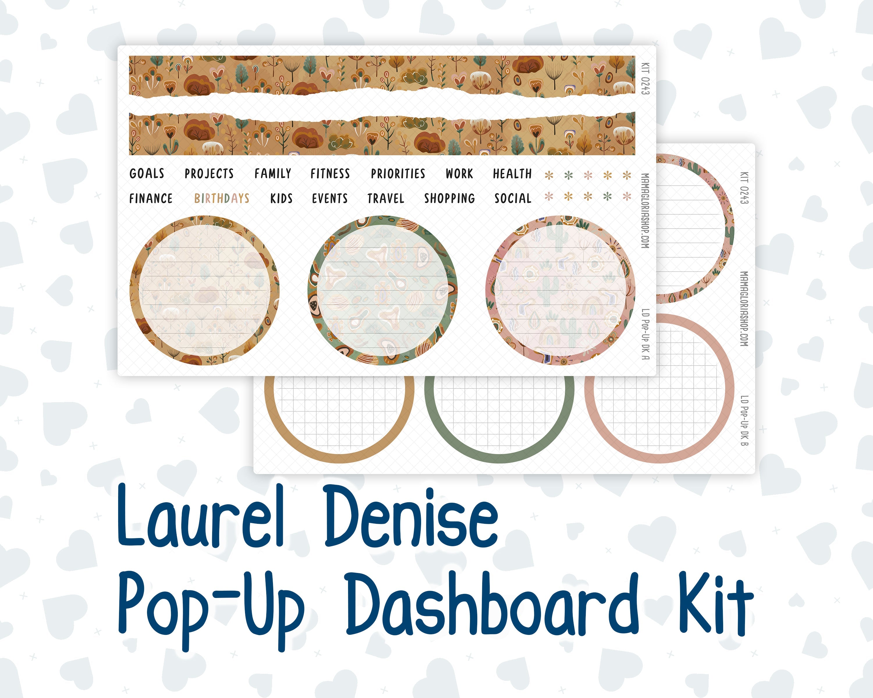 Kit 0243 - Laurel Denise Pop-Up - Dashboard Kit - November - Boho Autu ...