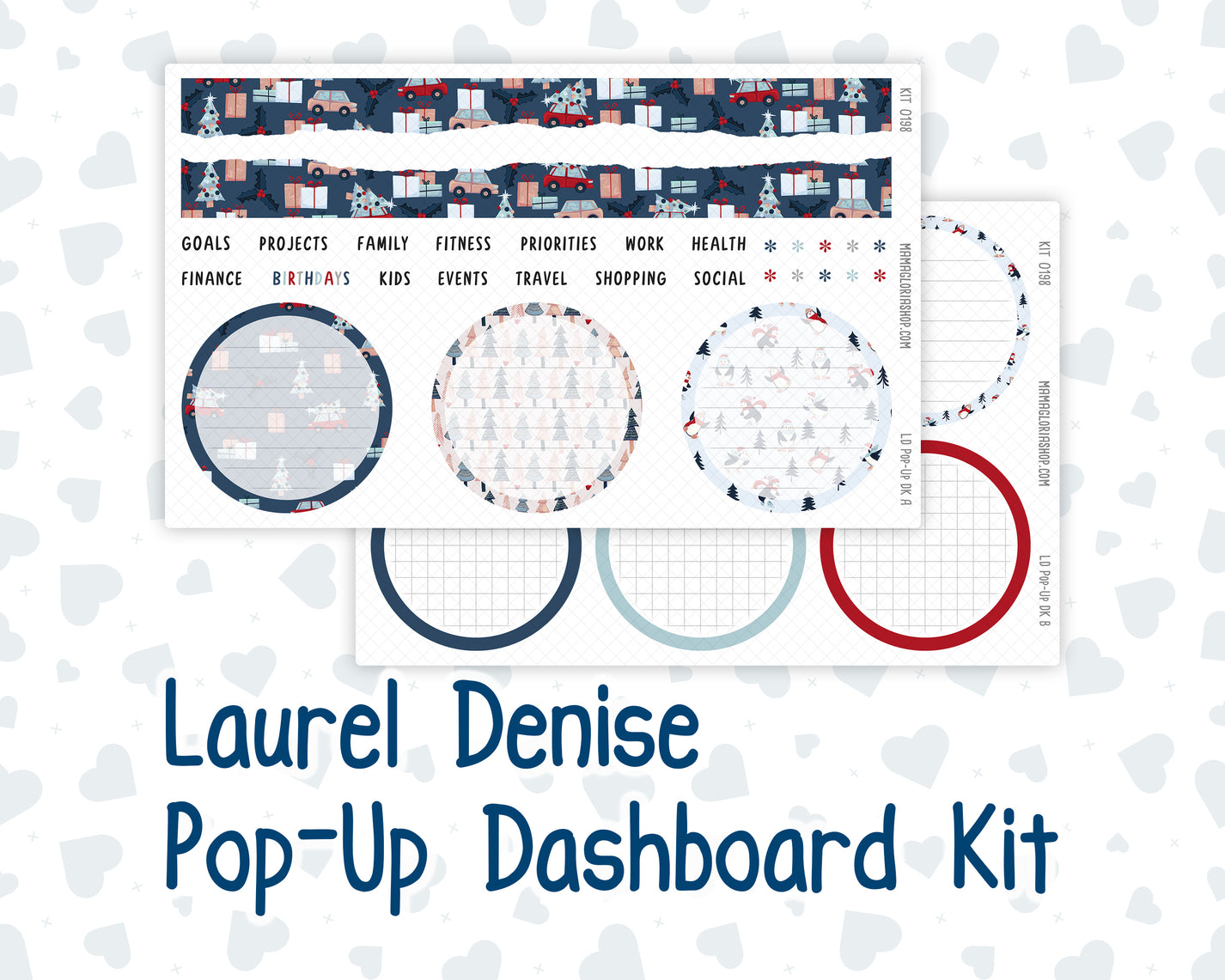 Kit 0198 - Laurel Denise Pop-Up - Dashboard Kit - December - Holliday ...