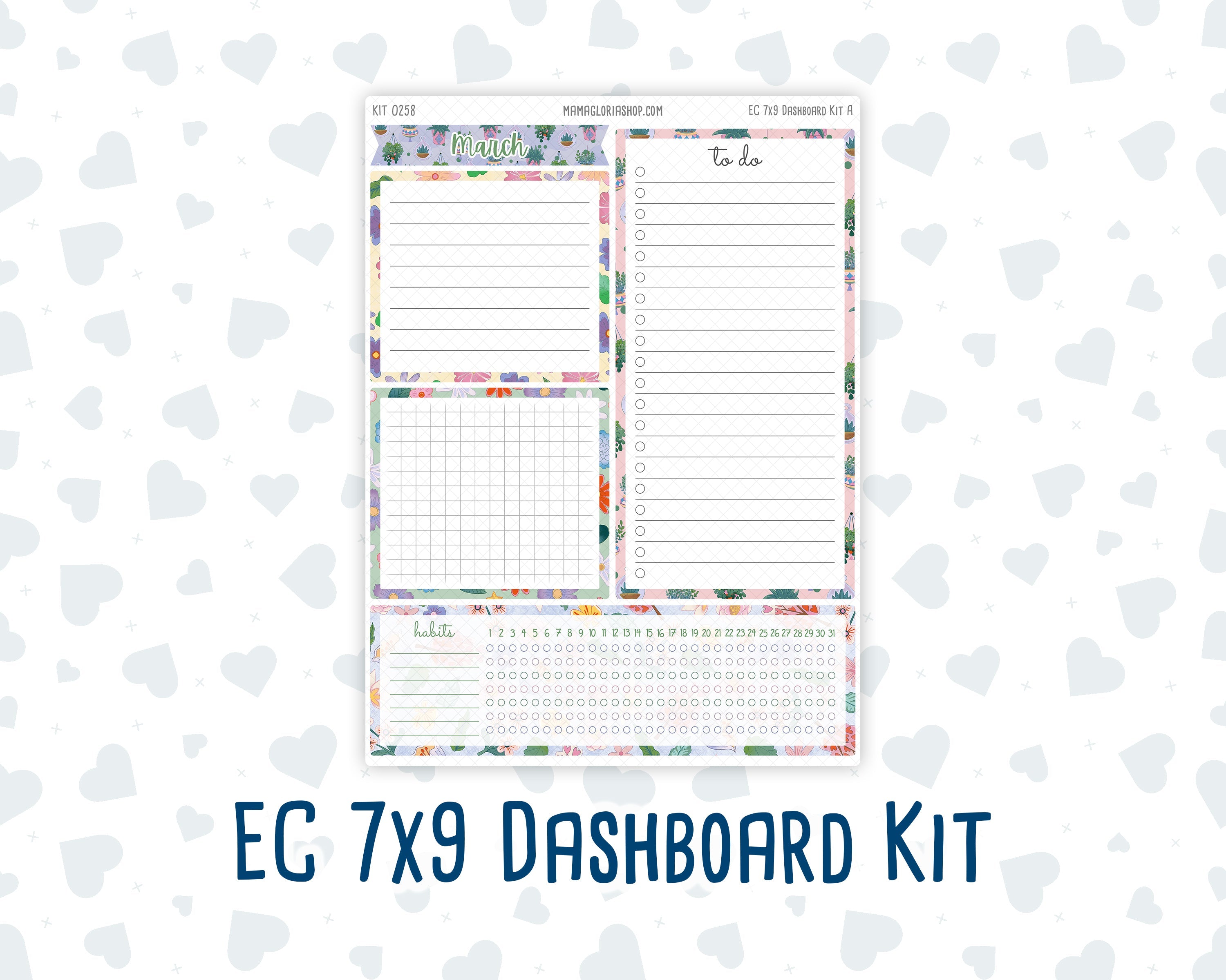 Kit 0258 - 7x9 - EC Notes Pages - Dashboard Kit | Productivity Page ...