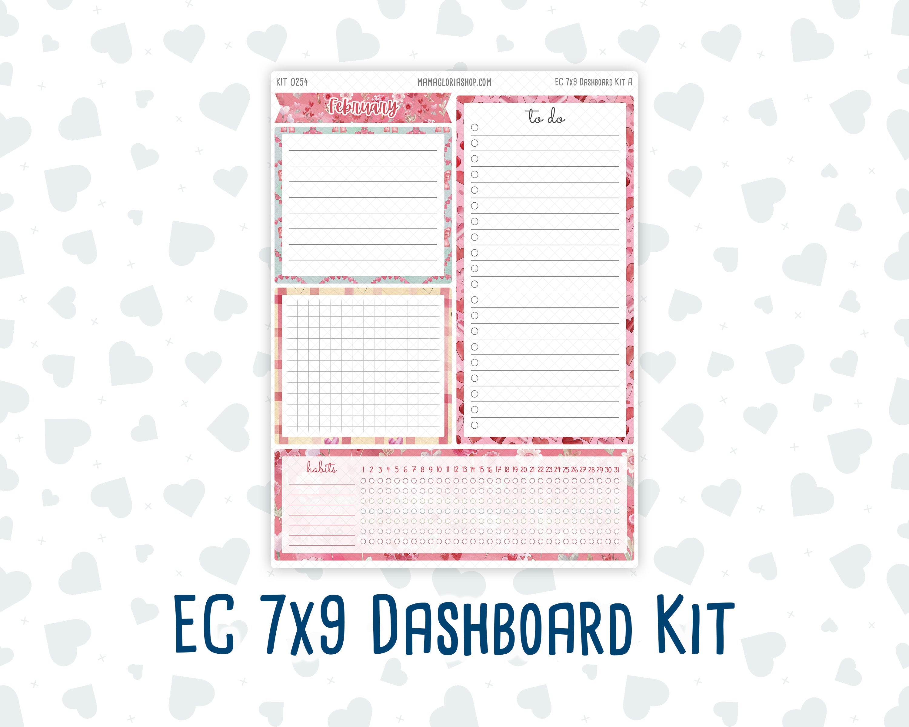 Kit 0254 - 7x9 - EC Notes Pages - Dashboard Kit | Productivity Page ...