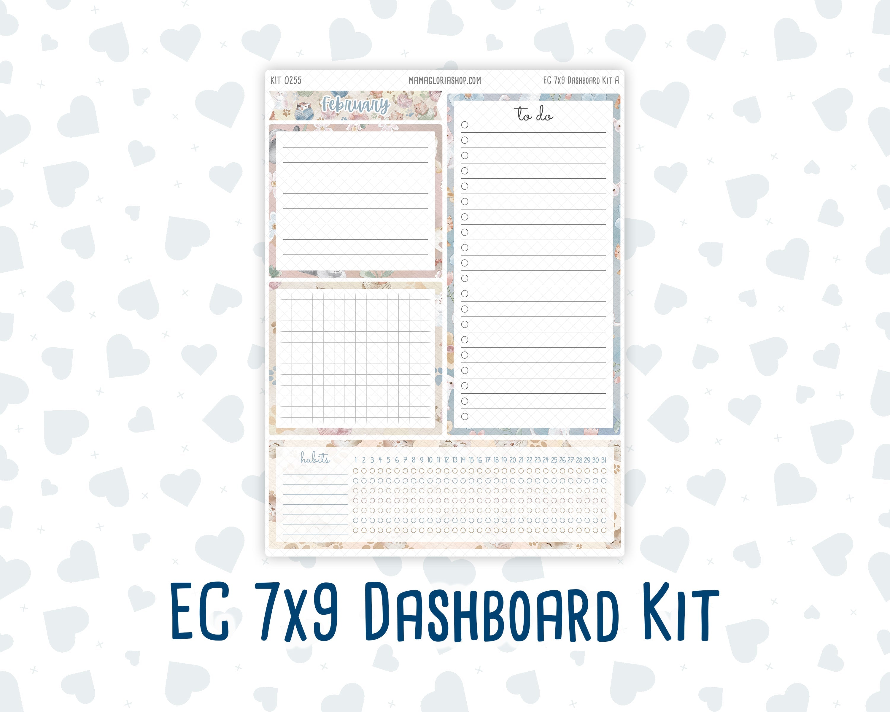 Kit 0255 - 7x9 - EC Notes Pages - Dashboard Kit | Productivity Page ...