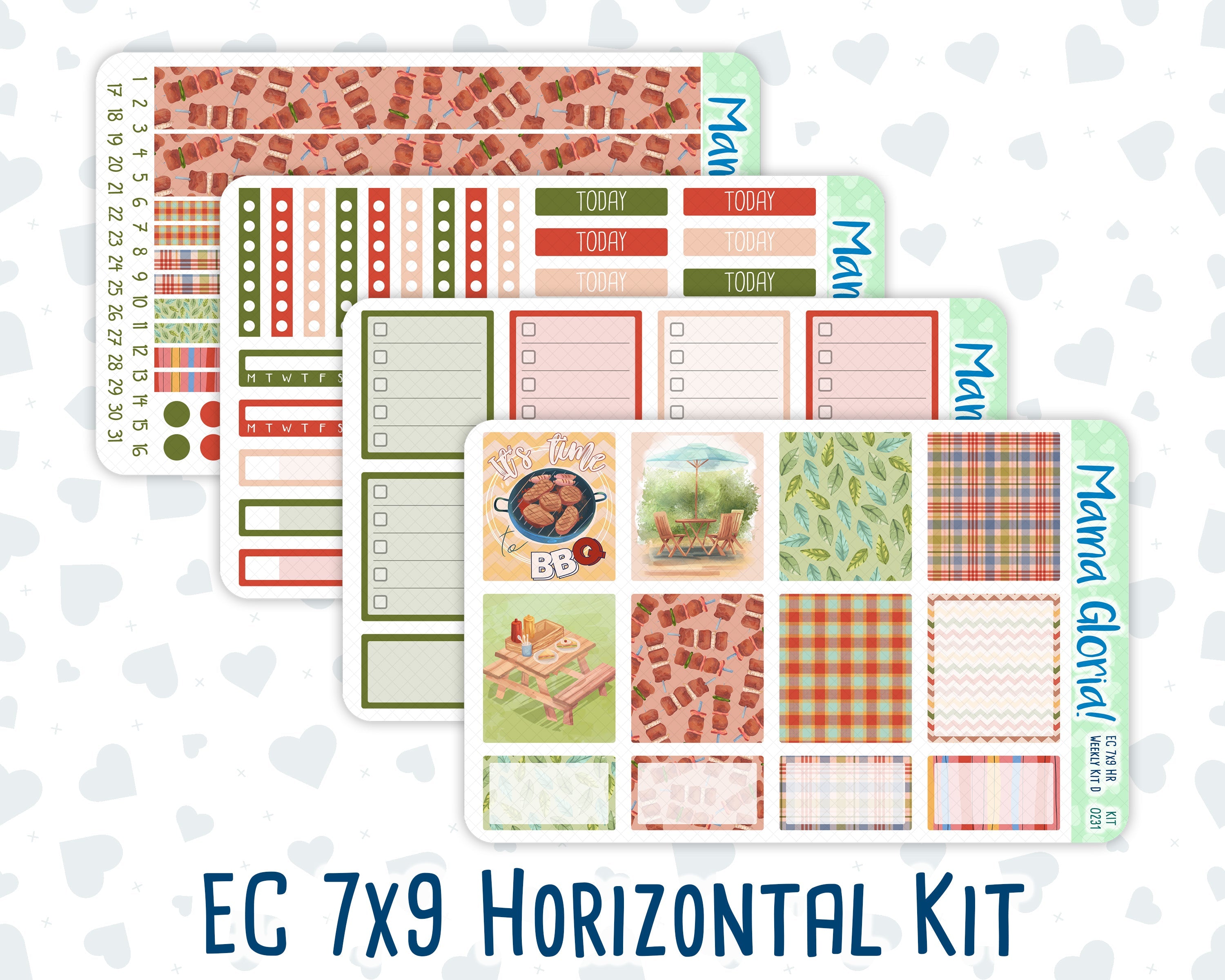 Kit 0231 - 7x9 - Horizontal - Weekly Kit - August - Backyard BBQ ...
