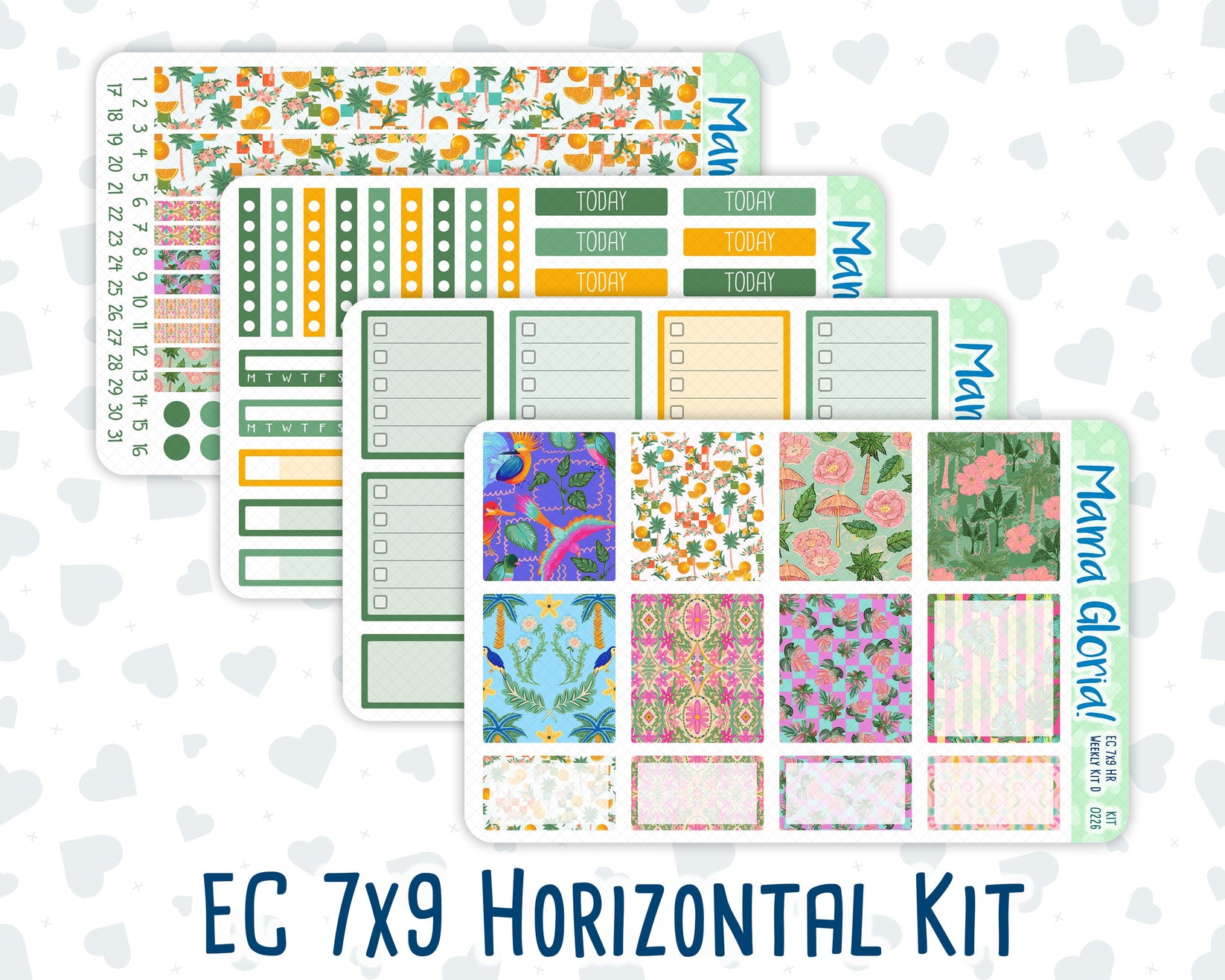Kit 0226 - 7x9 - Horizontal - Weekly Kit - July - Tropical Whimsy ...