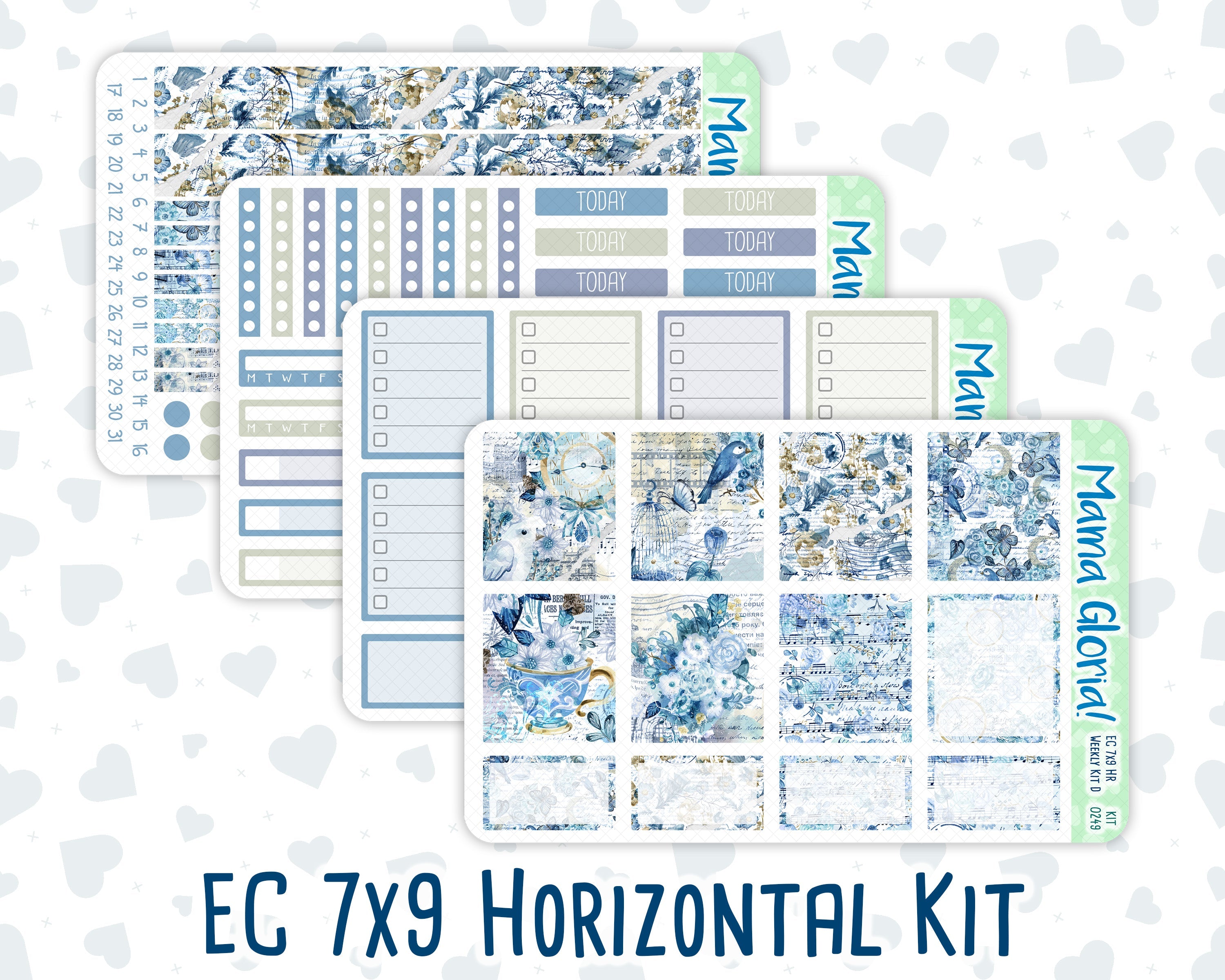 Kit 0249 - 7x9 - Horizontal - Weekly Kit - January - Icy Lace ...