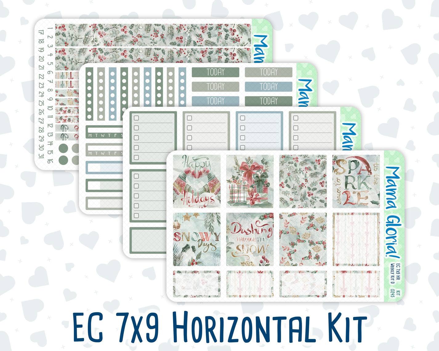 Kit 0245 - 7x9 - Horizontal - Weekly Kit - December - Vintage Christma ...
