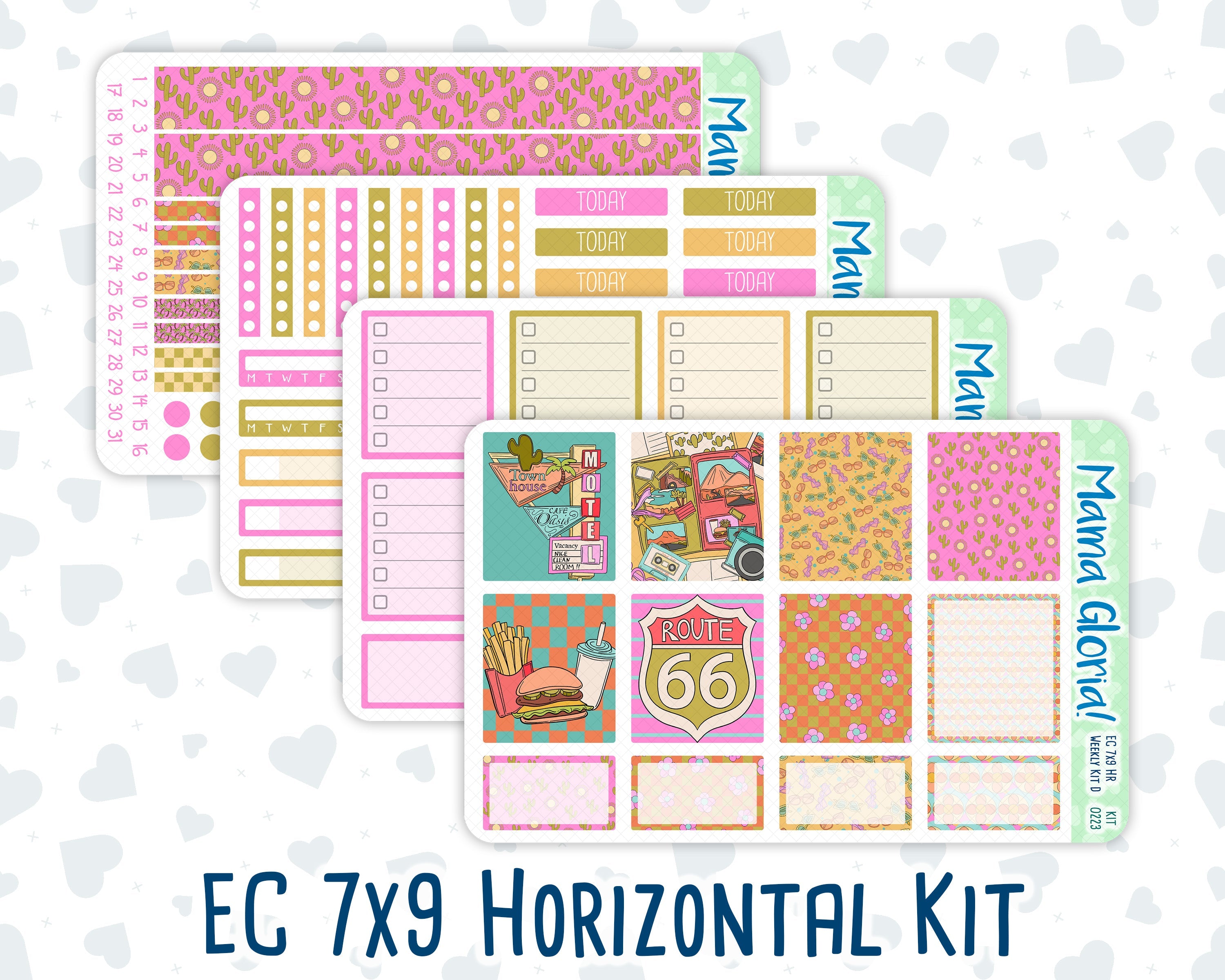 Kit 0223 - 7x9 - Horizontal - Weekly Kit - June - Route 66 – mamagloriashop