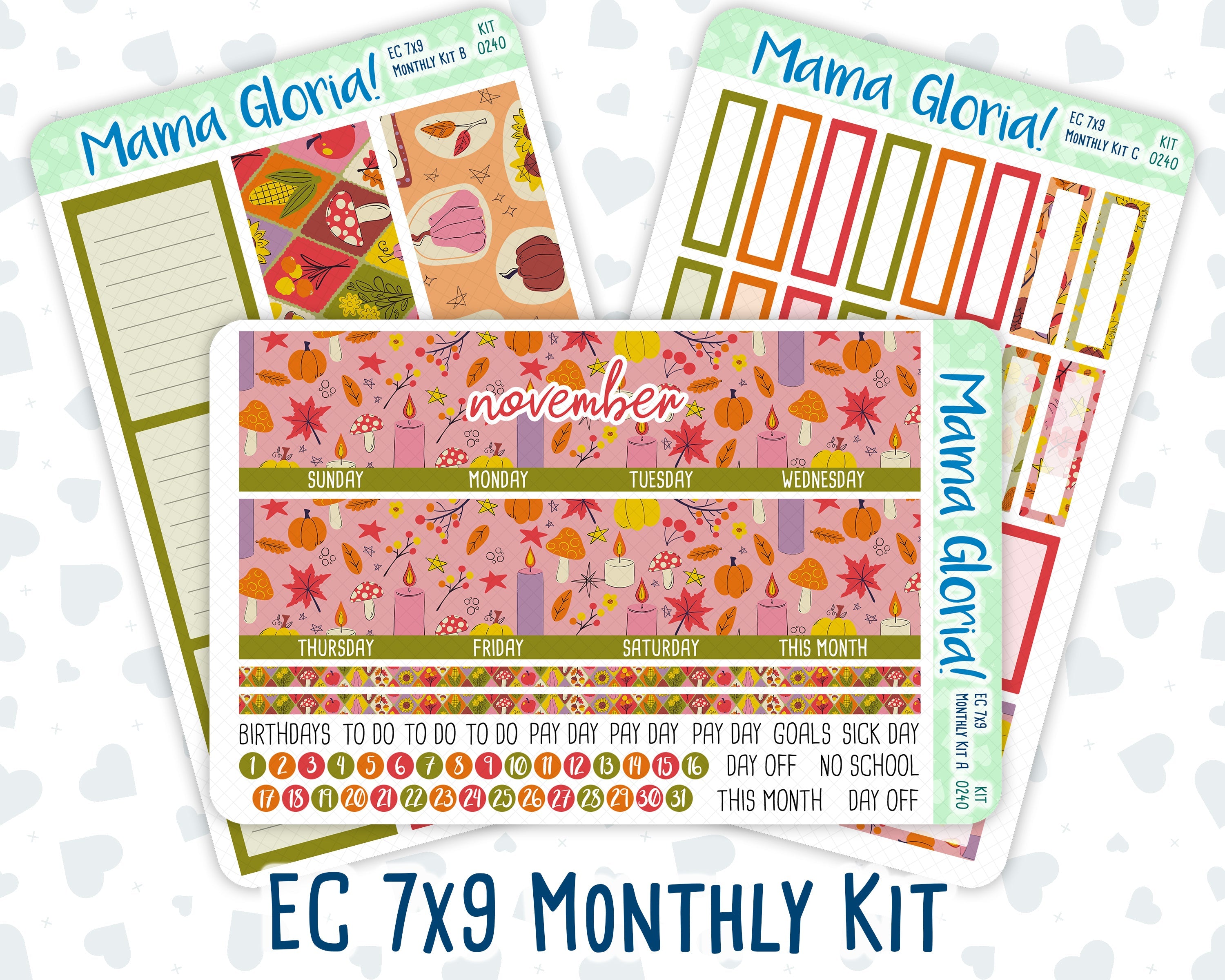 Kit 0240 - 7x9 - EC Monthly Kit - November - Cozy Thanksgiving ...