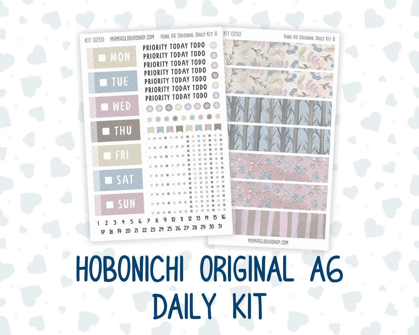 Kit 0250 - A6 Hobonichi Original - Daily Kit - Quiet January ...