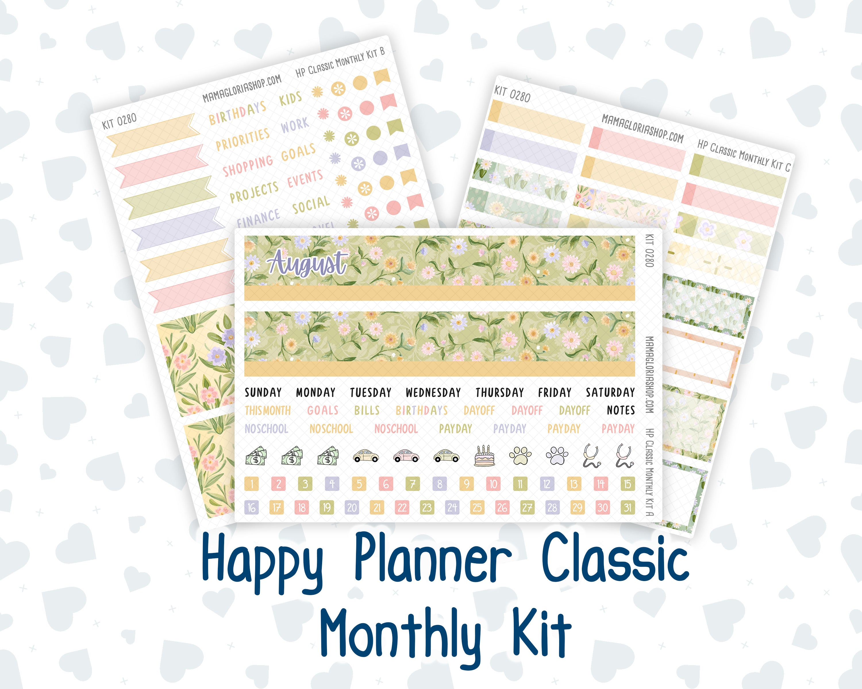 Happy Planner Classic Monthly Kit – mamagloriashop