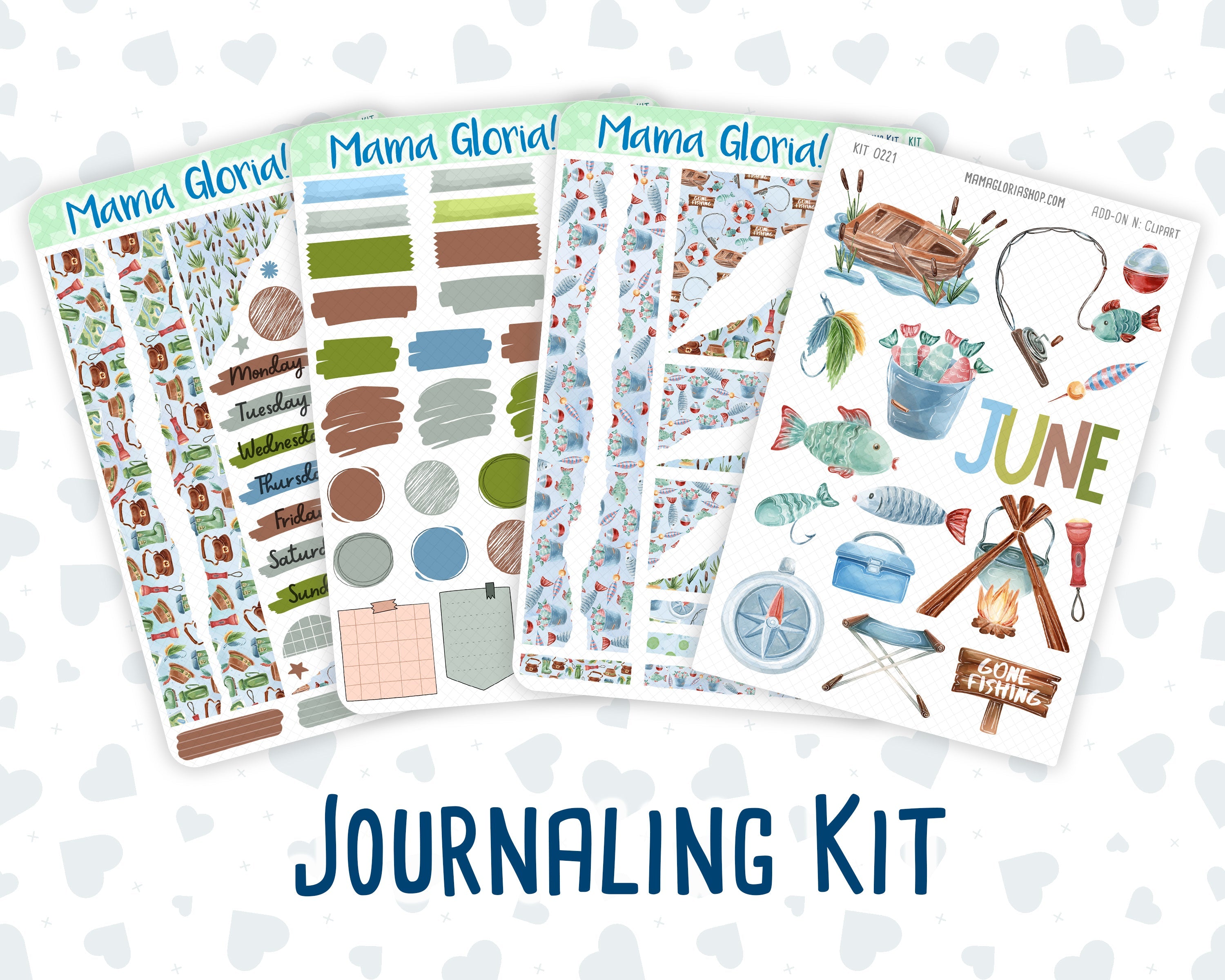 Kit 0221 - Journaling Kit - For Planners | Notebooks - June - Gone Fis ...