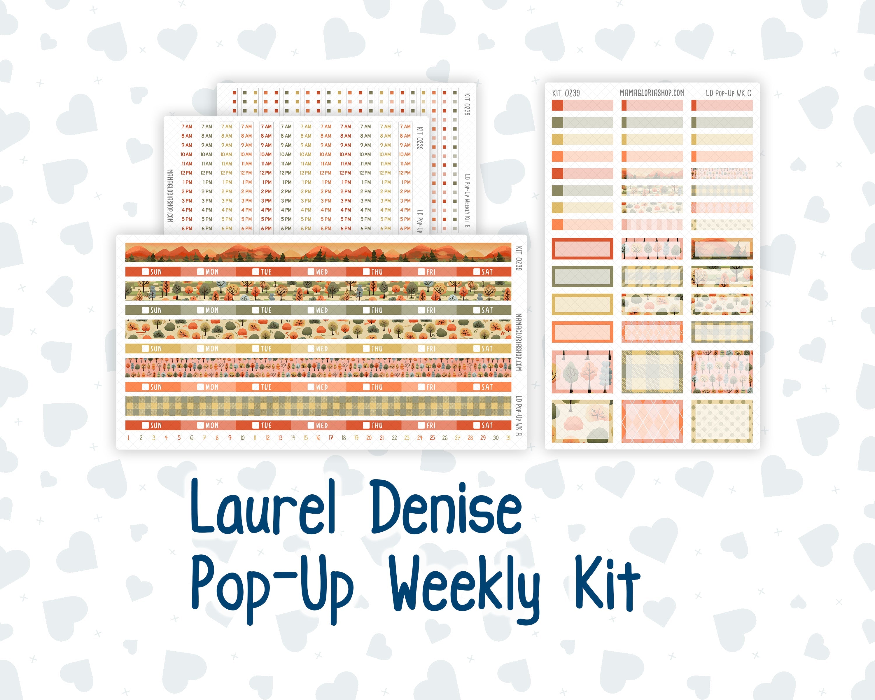 Kit 0239 - Laurel Denise Pop-Up - Weekly Kit - October - October Strol ...