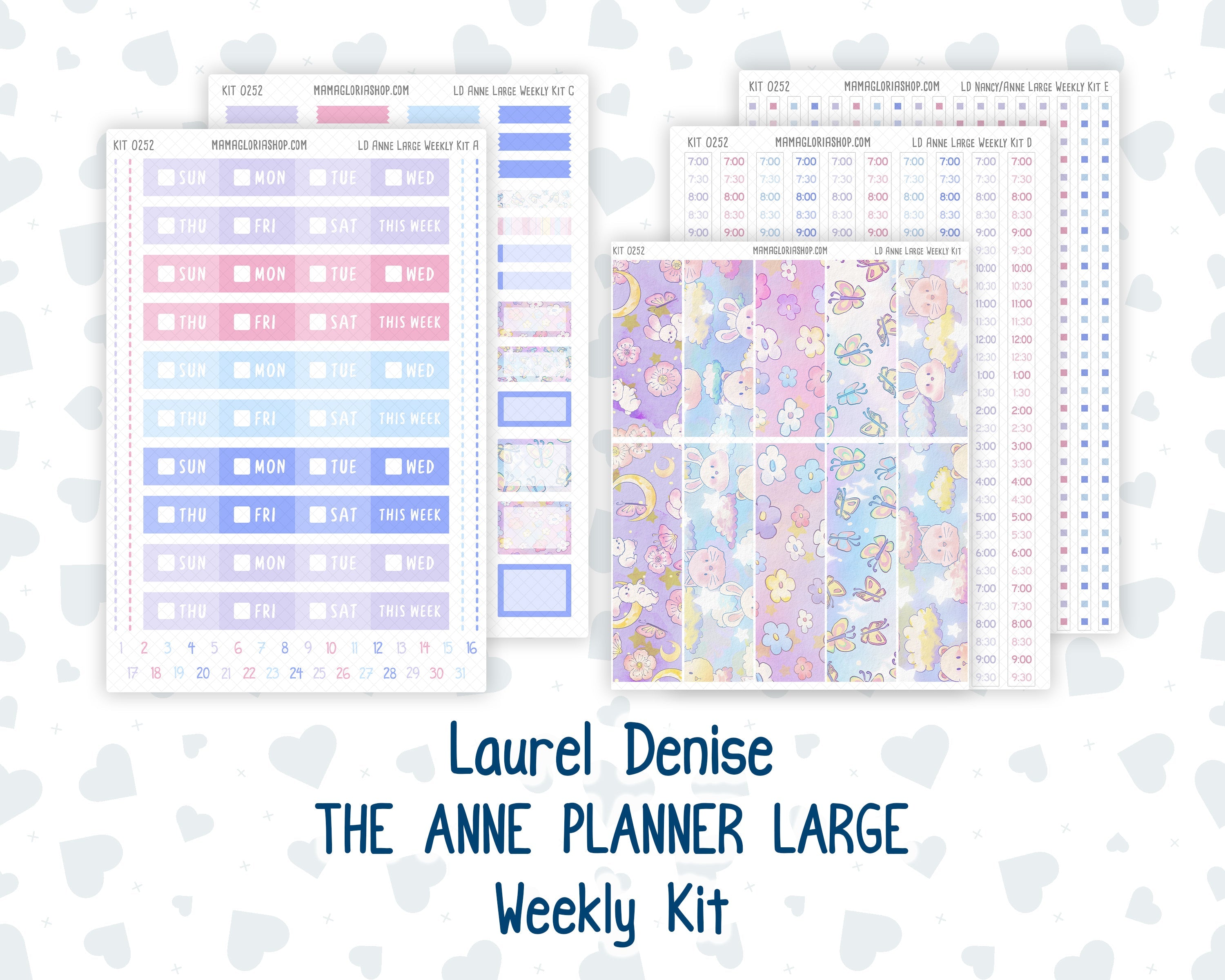 Kit 0252 - Laurel Denise The Anne Planner Large - Weekly Kit - Februar ...