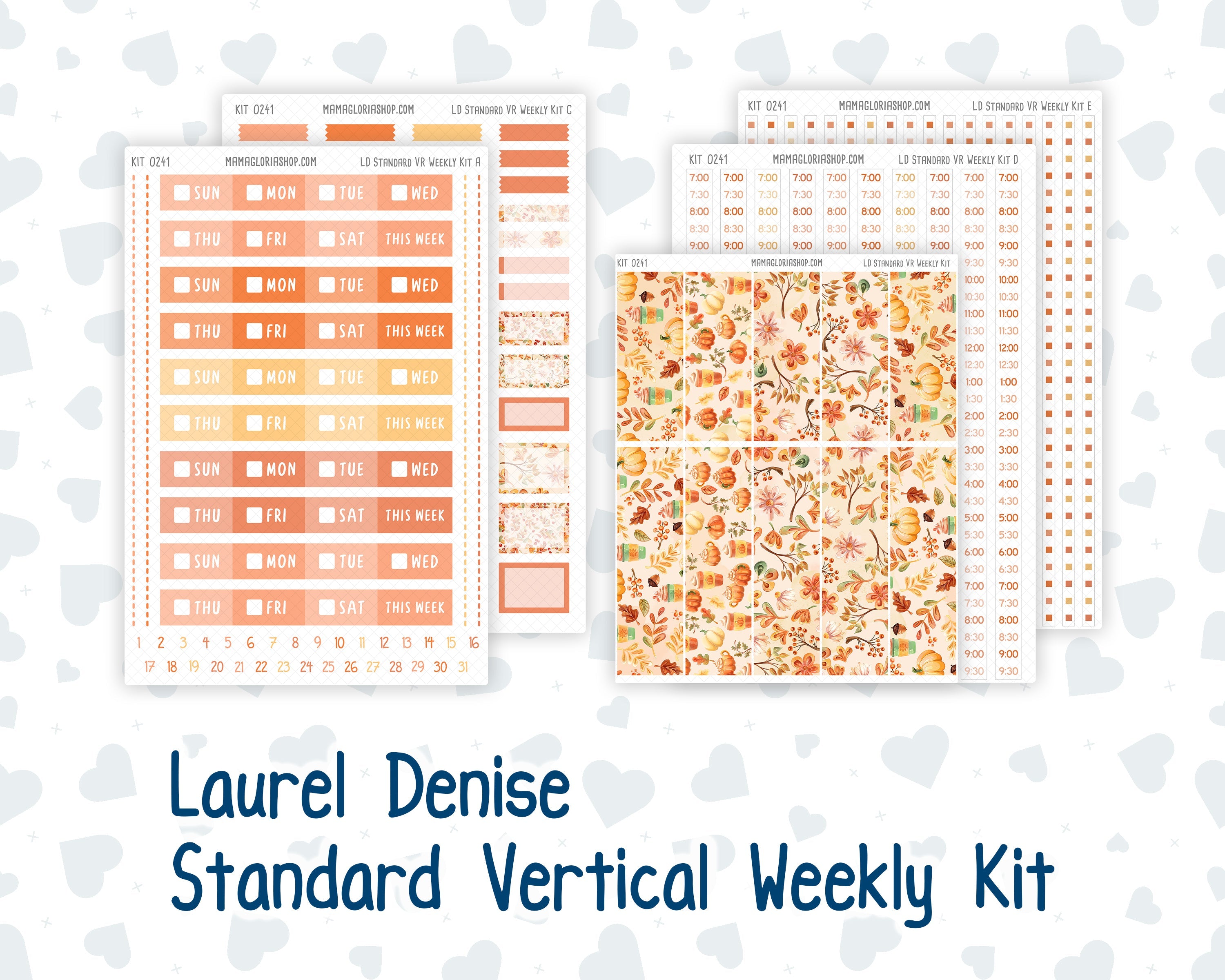Kit 0241 - Laurel Denise Standard - Vertical - Weekly Kit - November ...