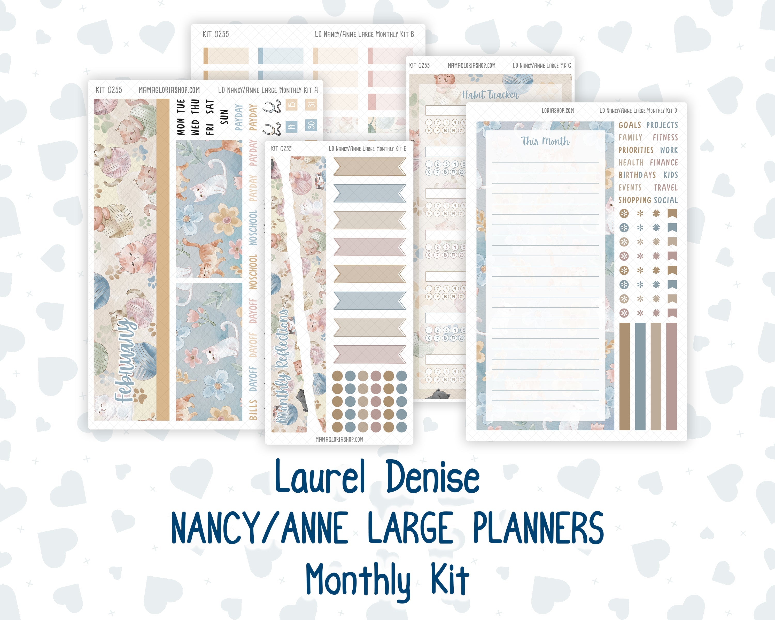 Kit 0255 - Laurel Denise Nancy/Anne Large - Monthly Kit - February - C ...