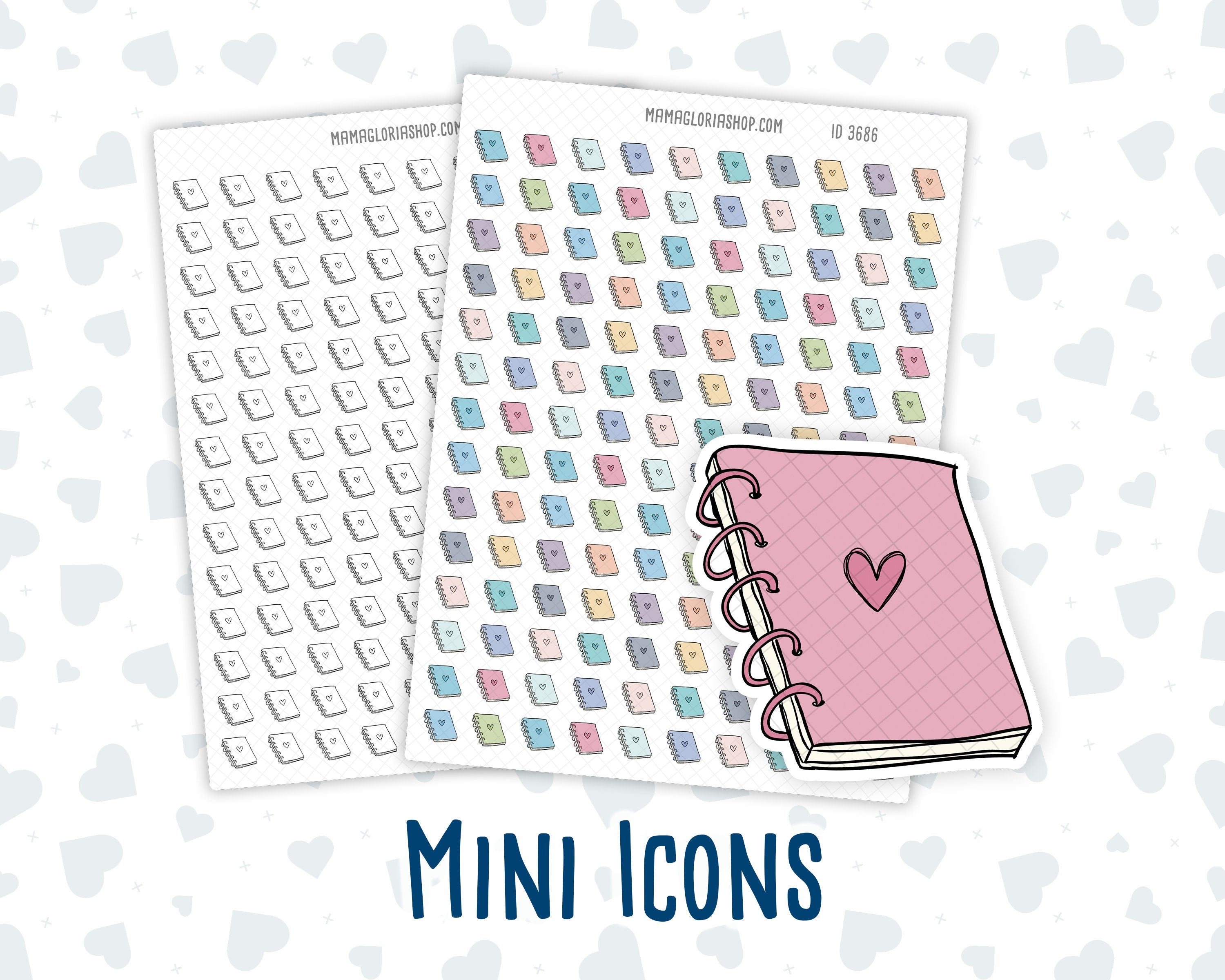 Planner Time - Journal - Doodle Icon Sticker – mamagloriashop