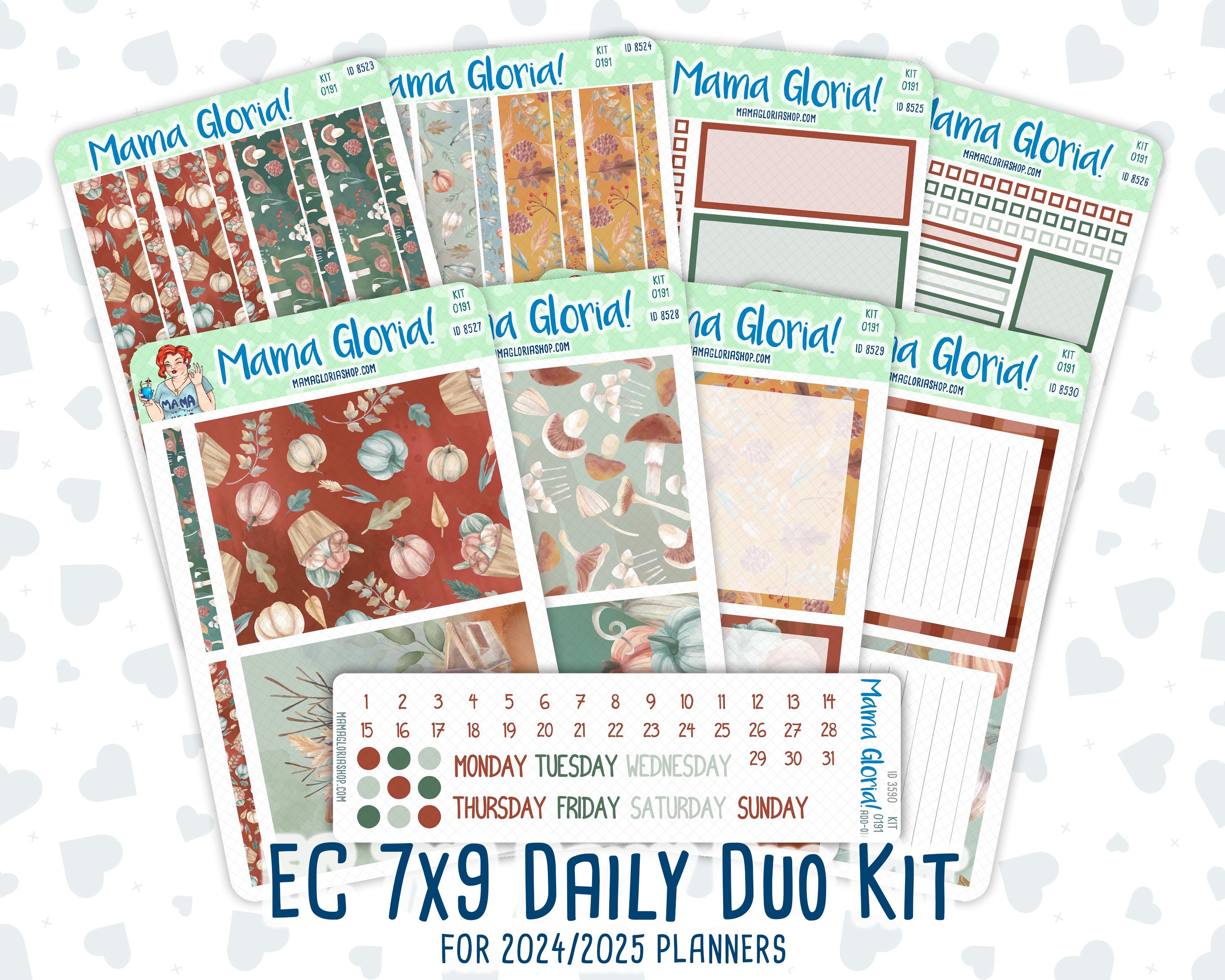 Kit 0191 - 7x9 Daily Duo - Autumn Harvest - October - Planner ...