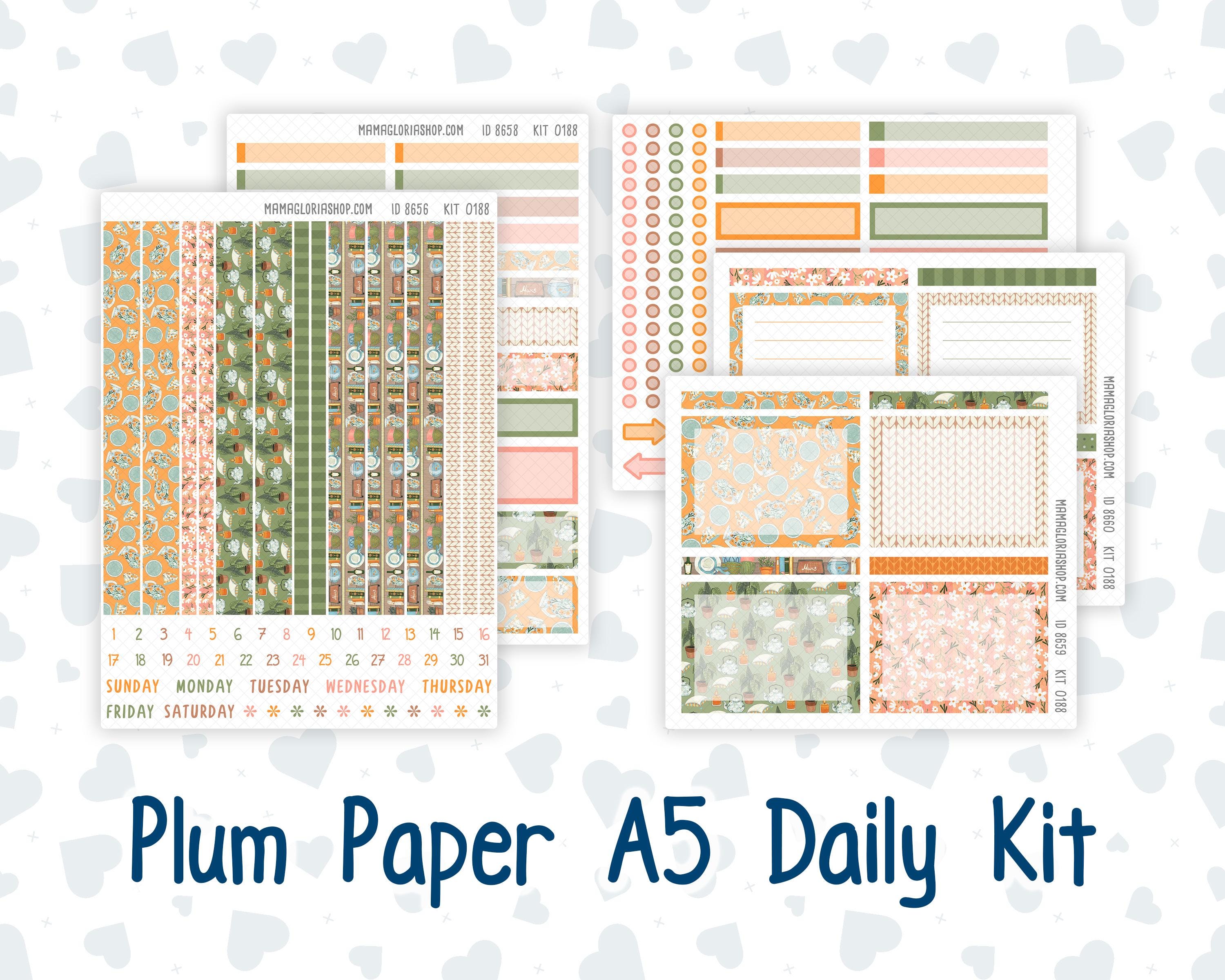 Kit 0188 A5 Plum Paper Daily - Cozy Nights - October - Fall - Autumn ...