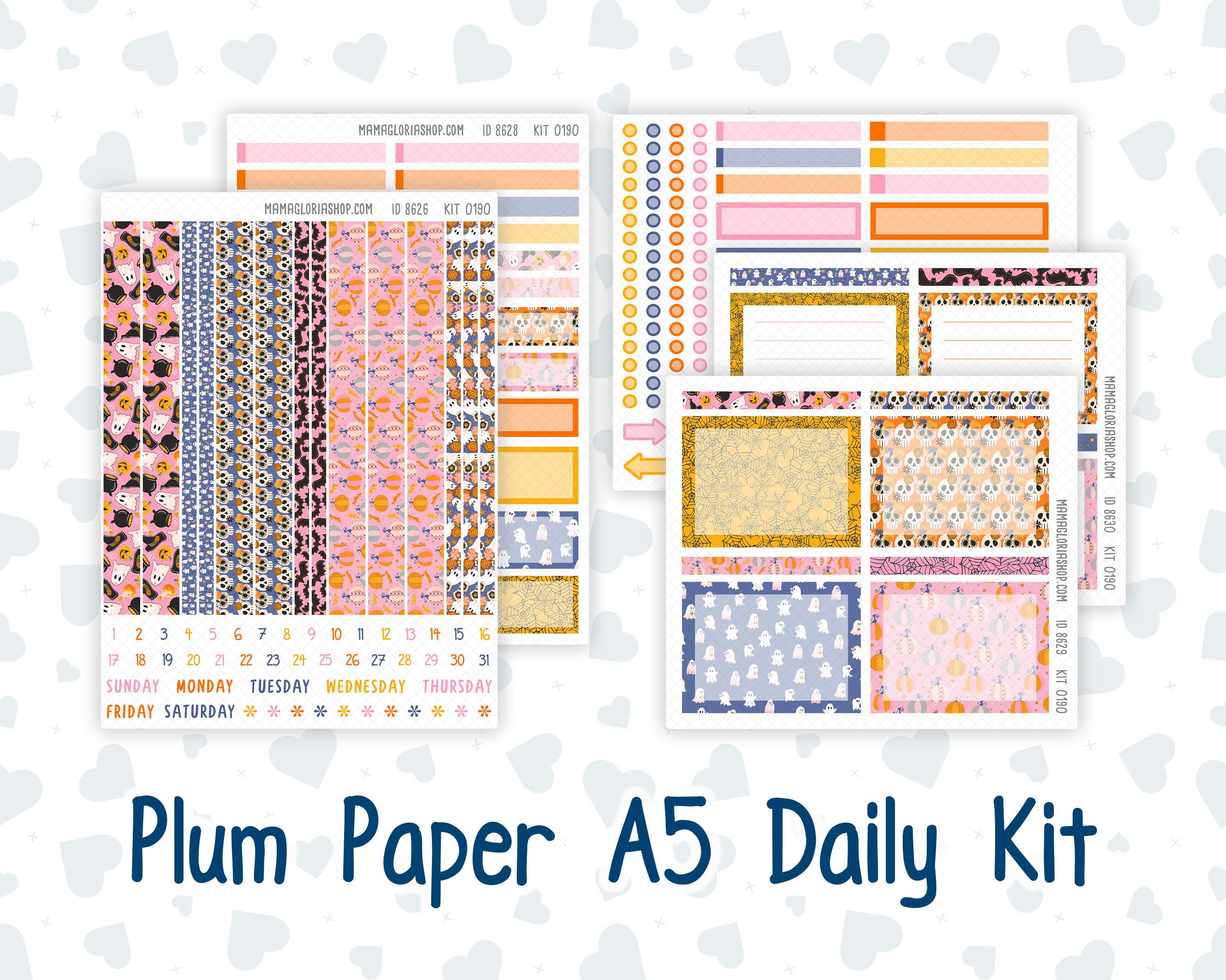 Kit 0190 A5 Plum Paper Daily - Halloween Spooktacular - October - Fall ...