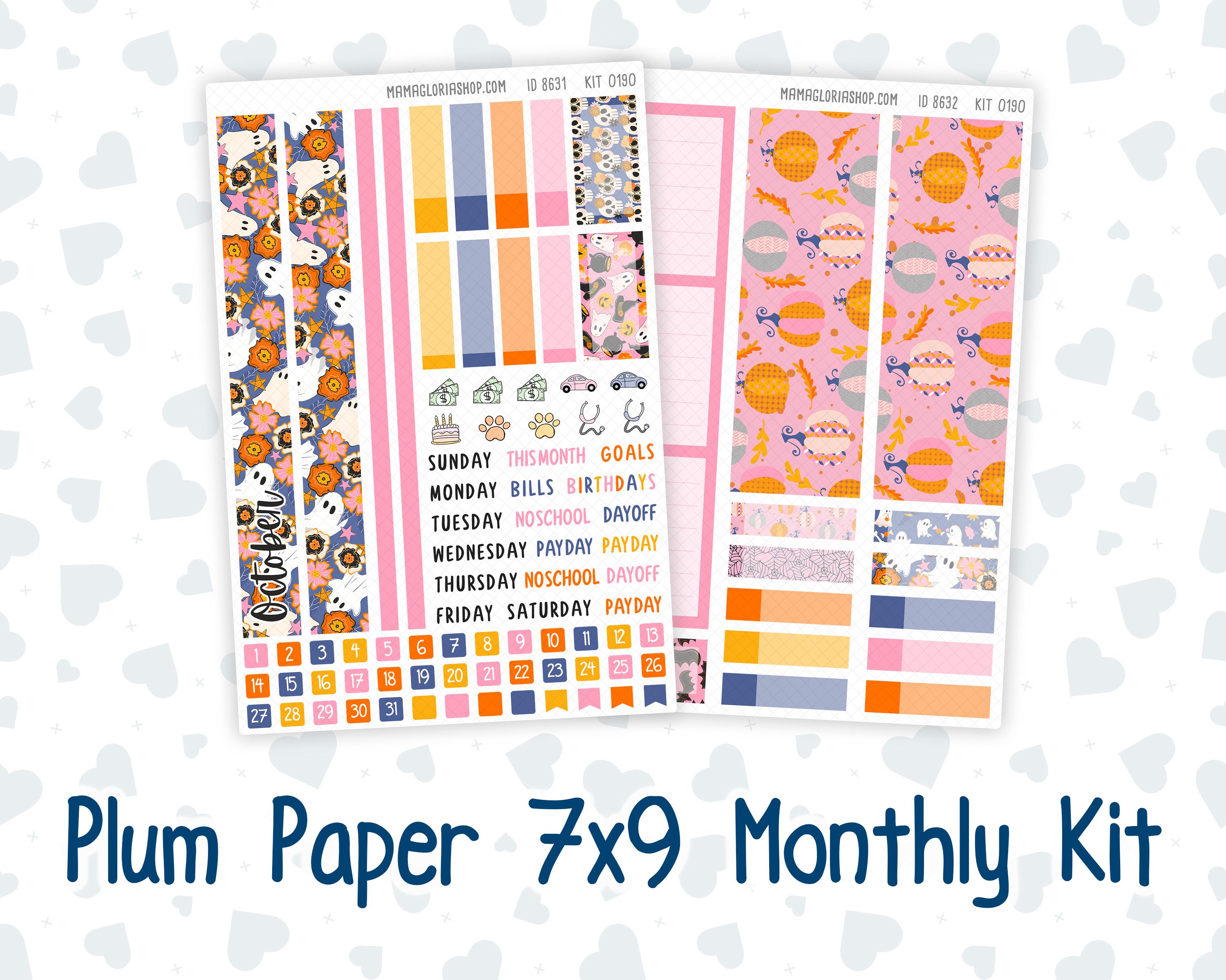 Kit 0190 Plum Paper 7x9 – Monthly - Halloween Spooktacular - October ...