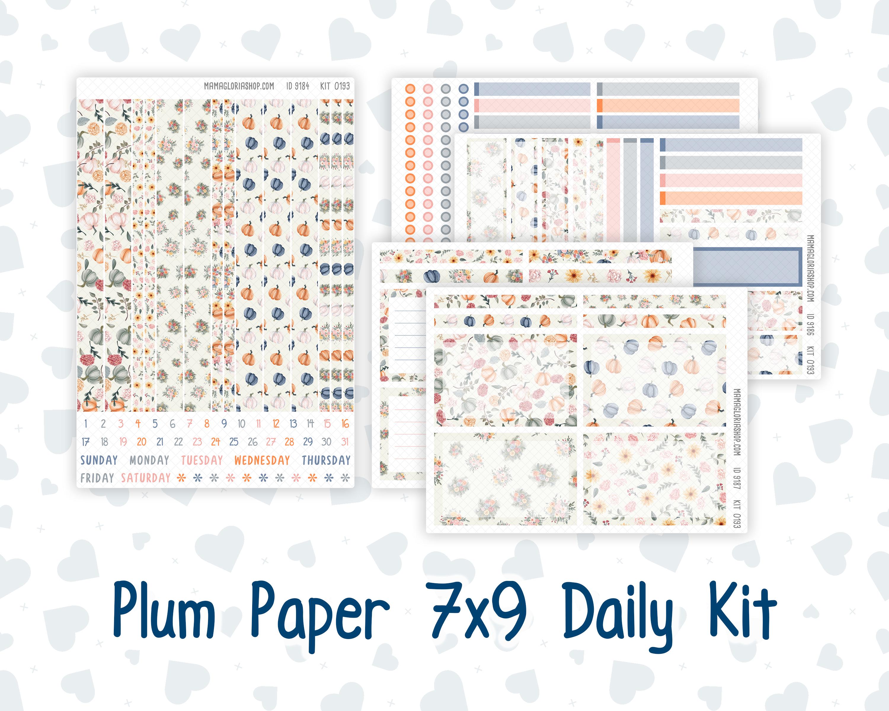 Kit 0193 7x9 Plum Paper Daily - Harvest Blooms- November - Fall ...