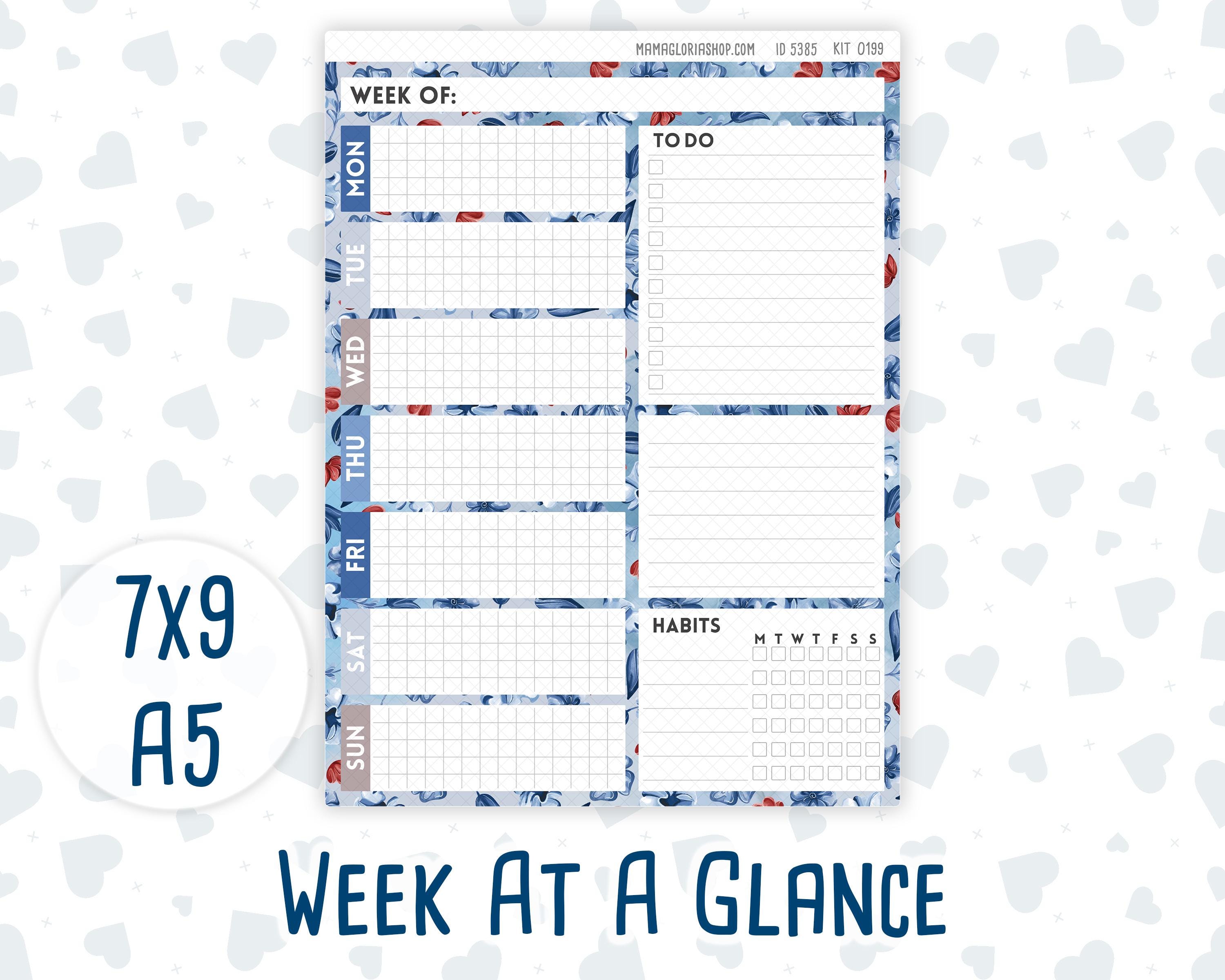 Kit 0199- Week At A Glance - Icy Blossoms - December - Christmas - For ...