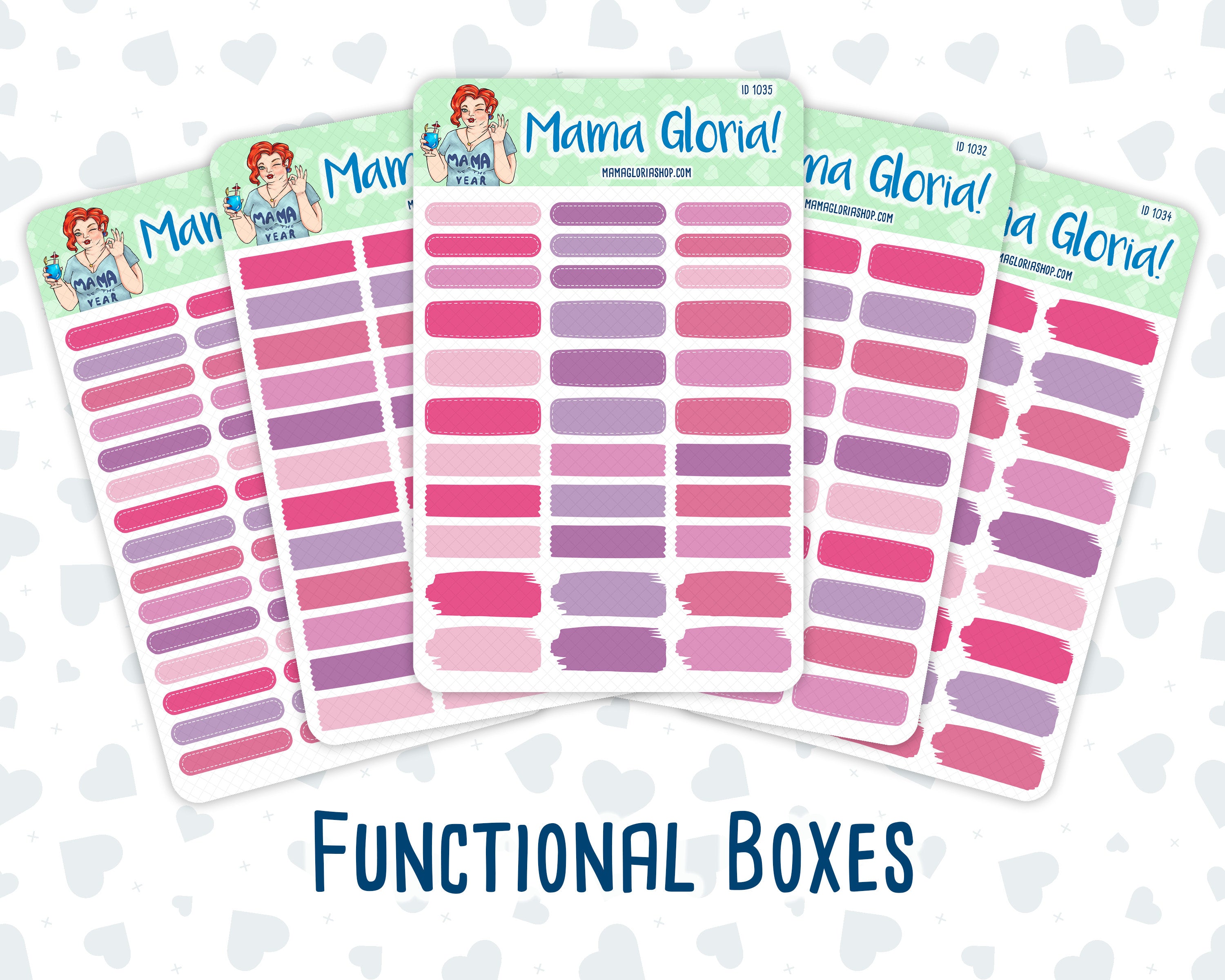 Quarter Boxes Sticker Pack - February Colors- Hourly Boxes - 2024 ...